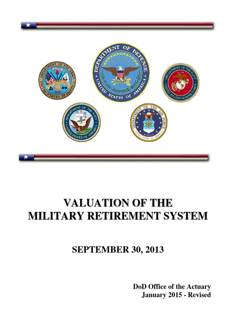 Valuation of The Military Retirement System - 2013 | PDF | Cost Of ...