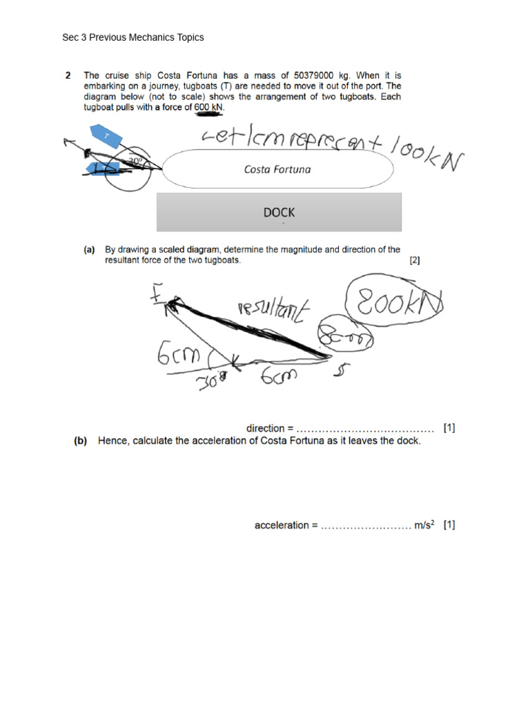 Sec 3 Mechanics Review Topics | PDF