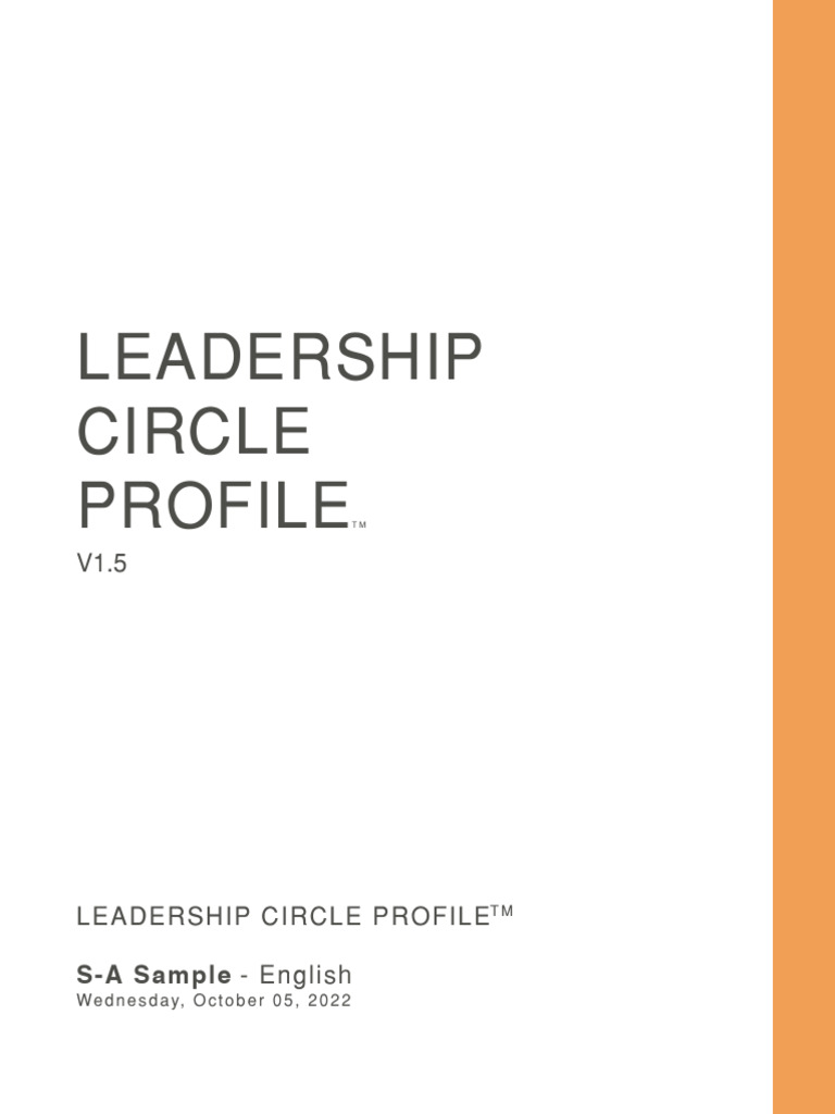 Sample Self Survey Profile Report | PDF | Leadership | Social Psychology