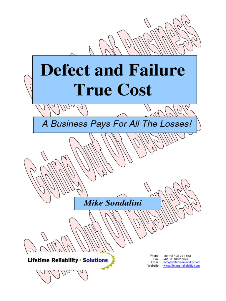 Content Defect and Failure True Cost | PDF | Business | Computers