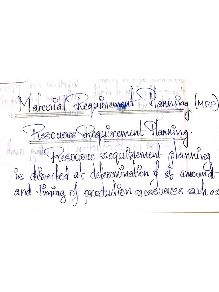 OM Module III Notes | PDF