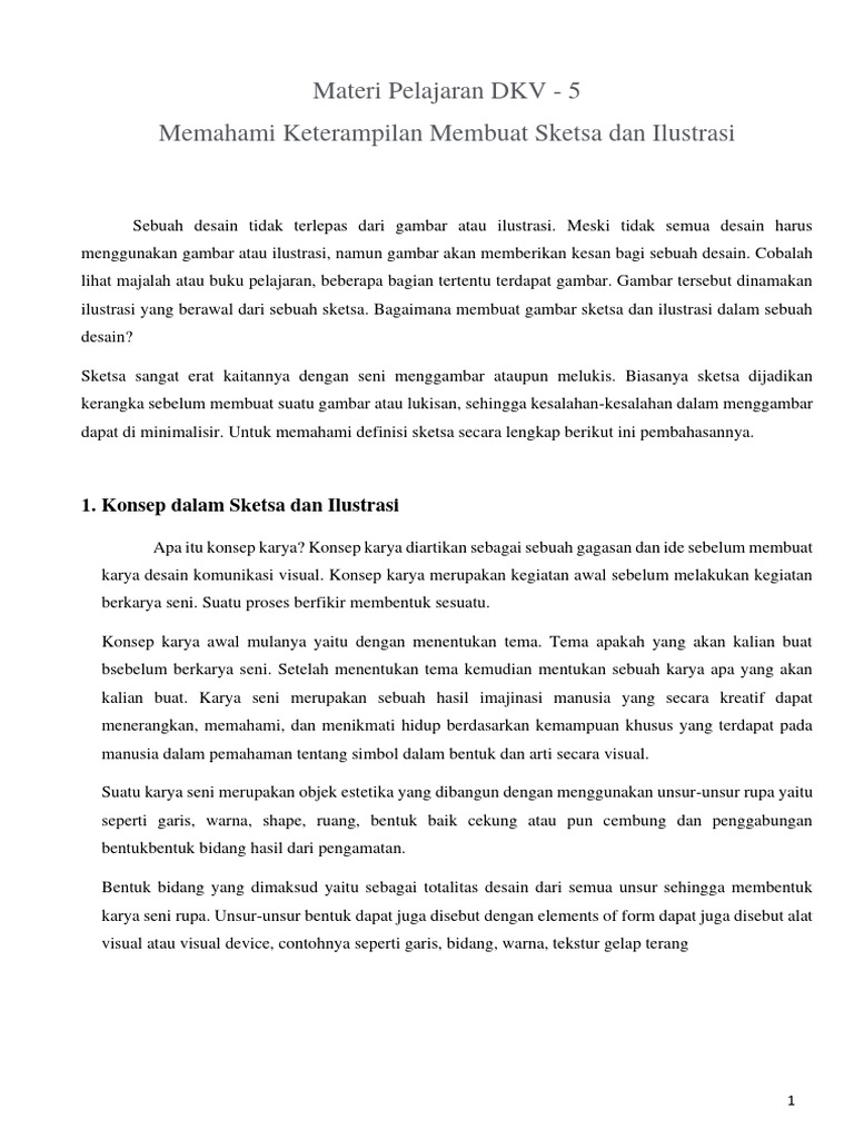 Panduan Membuat Sketsa dan Ilustrasi | PDF