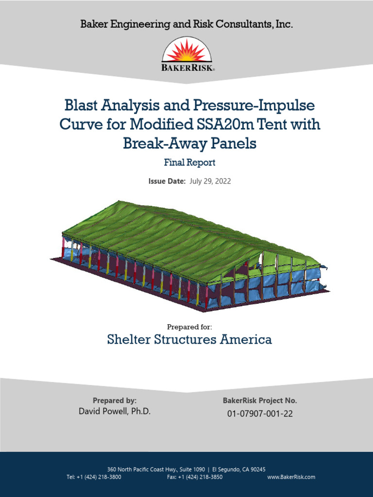 Titan Tent Analysis Report 07907-001-22 - FINAL | PDF | Tent | Mechanical Engineering