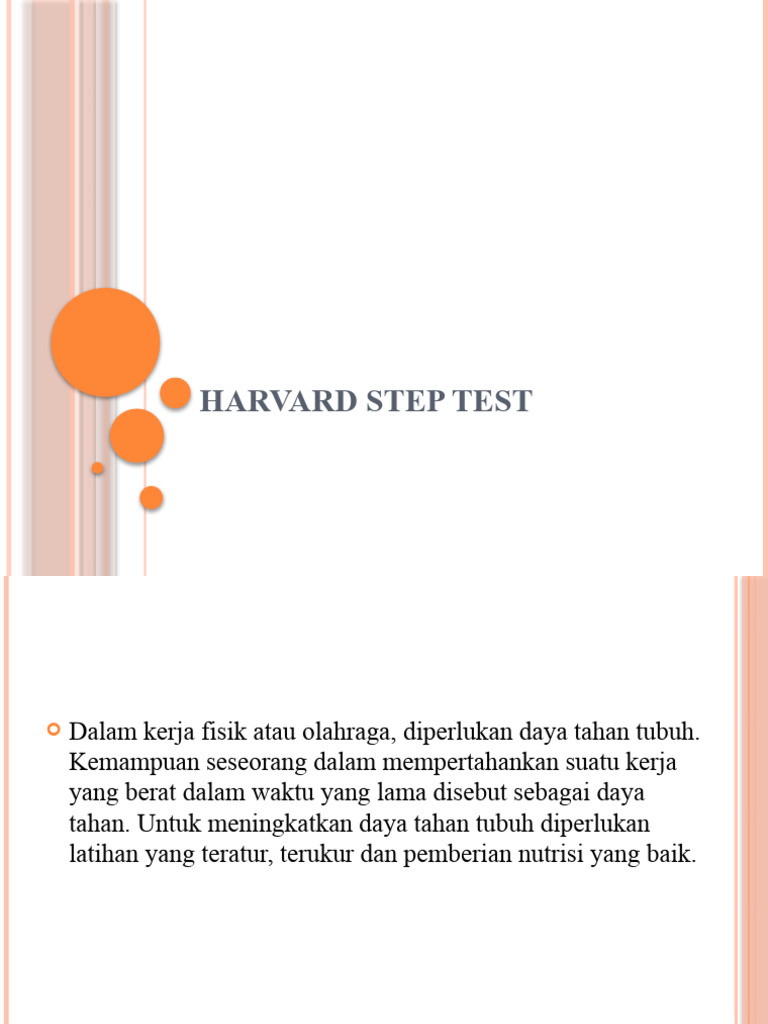 Harvard Step Test | PDF | Sains & Matematika | Teknologi & Rekayasa