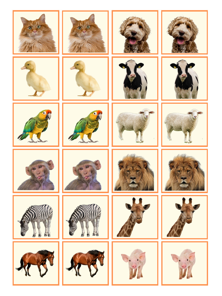 Memotest Animales | PDF