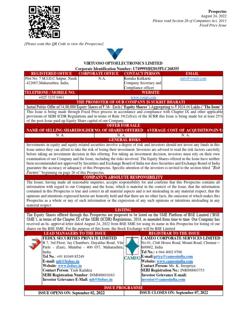 Prospectus | PDF | Stocks | Investing