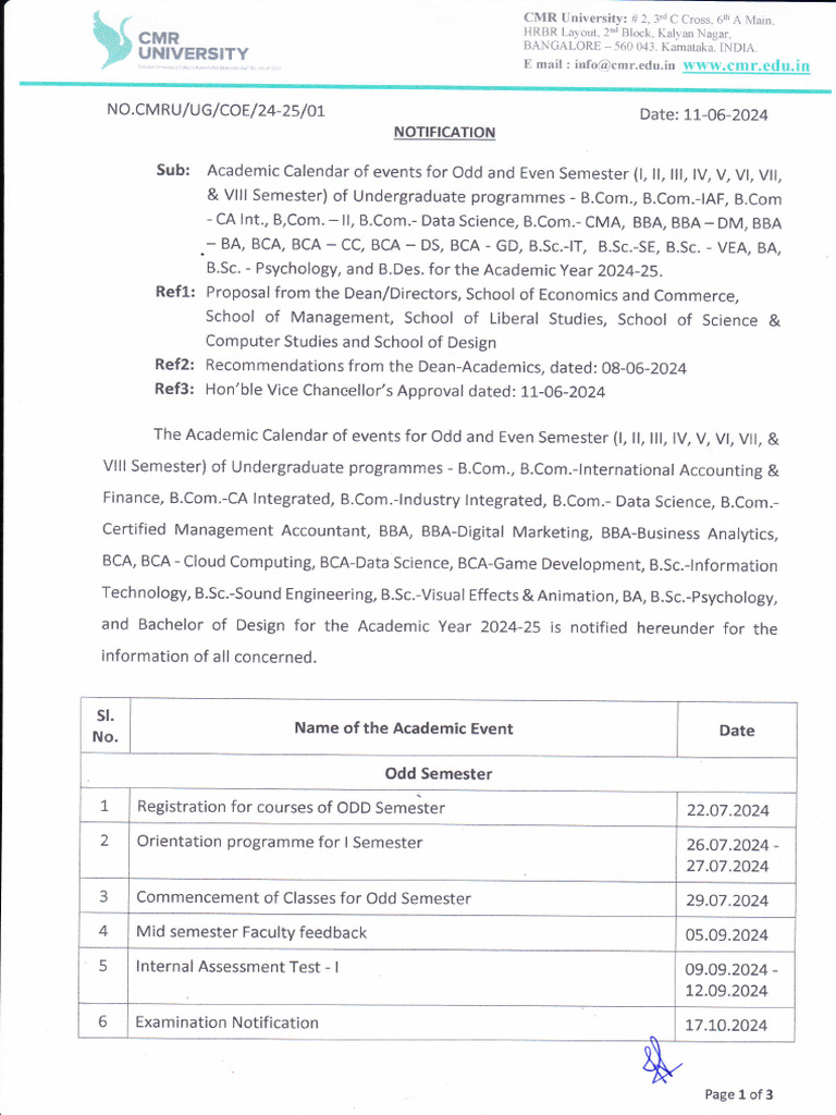 University: and Is Notified | PDF | Business | Qualifications