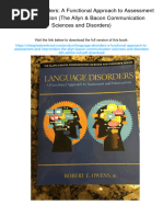 Assessment in Speech Language Pathology A Resource Manual, Seventh ...