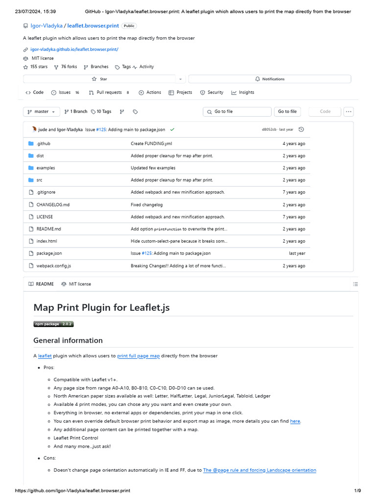 Leaflet Browser Print Plugin Guide | PDF | Document Object Model | Computer Programming
