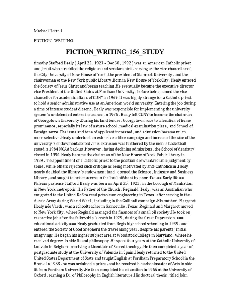 Fiction Writing 156 Study | PDF | Social Science | History