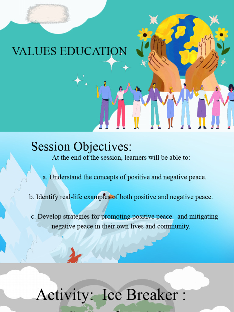 VALUES AND PEACE EDUCATION - (Autosaved) | PDF | Peace | Violence