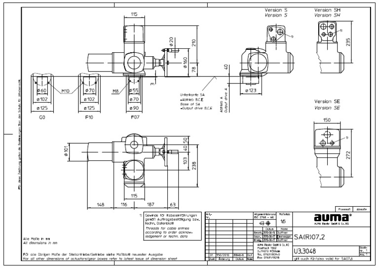 AUMA SA 076 norm 2D drawing_240722_111508 | PDF