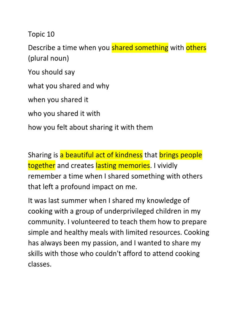 Topic 10 | PDF | Teachers | Experience