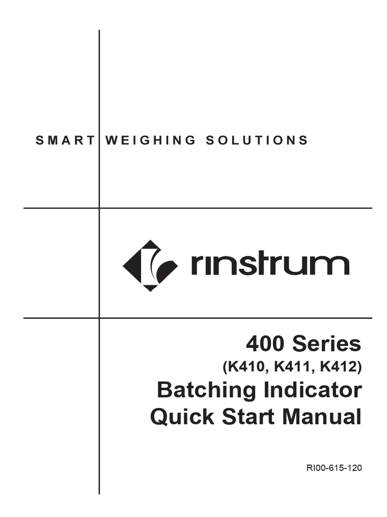 400 Series Batching Indicator Quick Start Manual | PDF | Ip Address | Electromagnetic Interference
