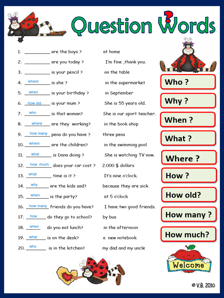 Questions Words Practice | PDF