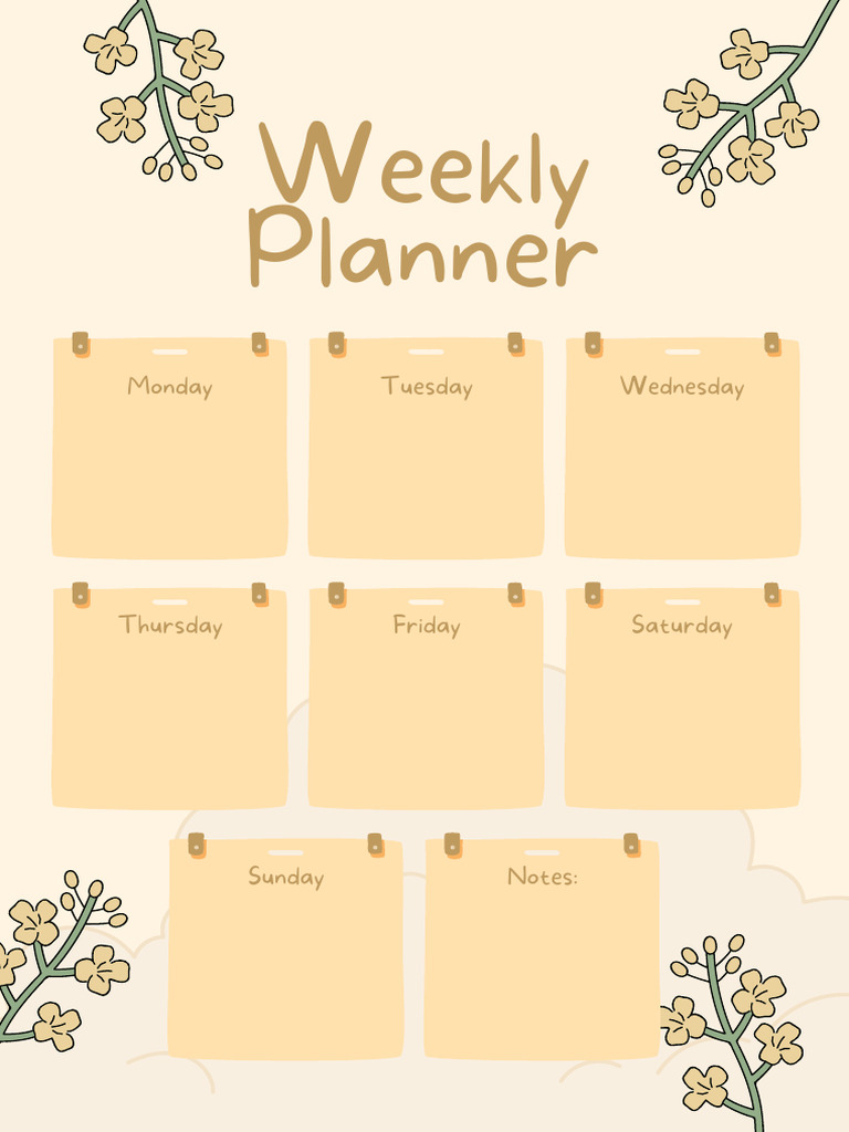 Beige Modern Weekly Planner | PDF