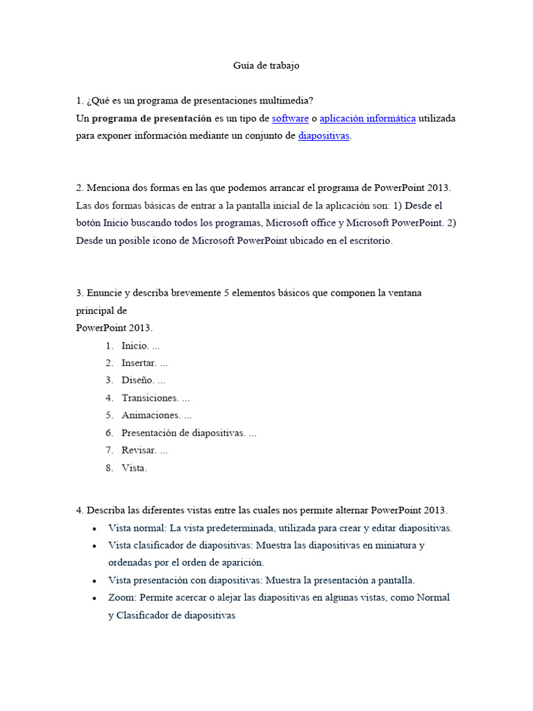 Guía de Cómputo Segundo Parcial | PDF | Microsoft PowerPoint | Microsoft Excel