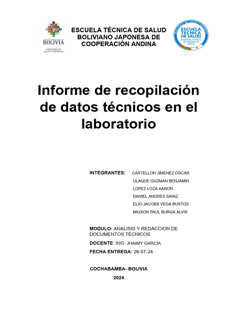 Recoleccion de Datos Tecnicos | PDF | Hematología | Sangre