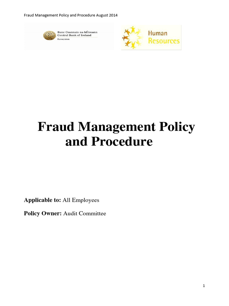 Fraud Policy and Procedure | PDF | Internal Audit | Fraud