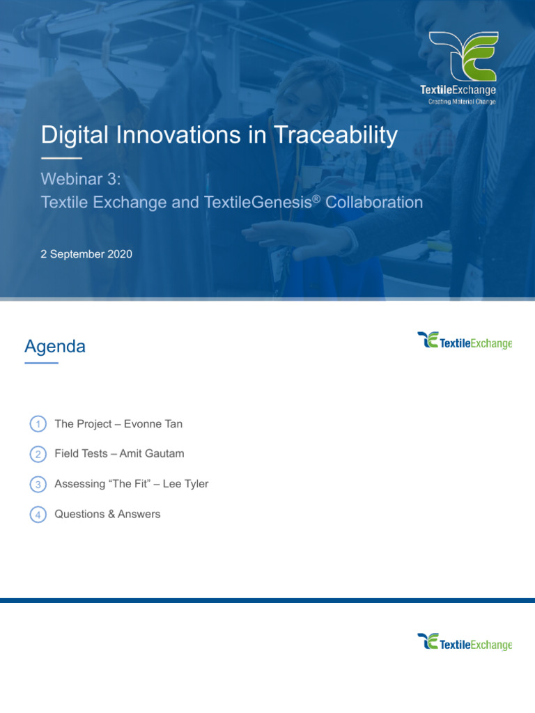 TextileGenesis Traceability Webinar Insights | PDF | Textiles | Audit