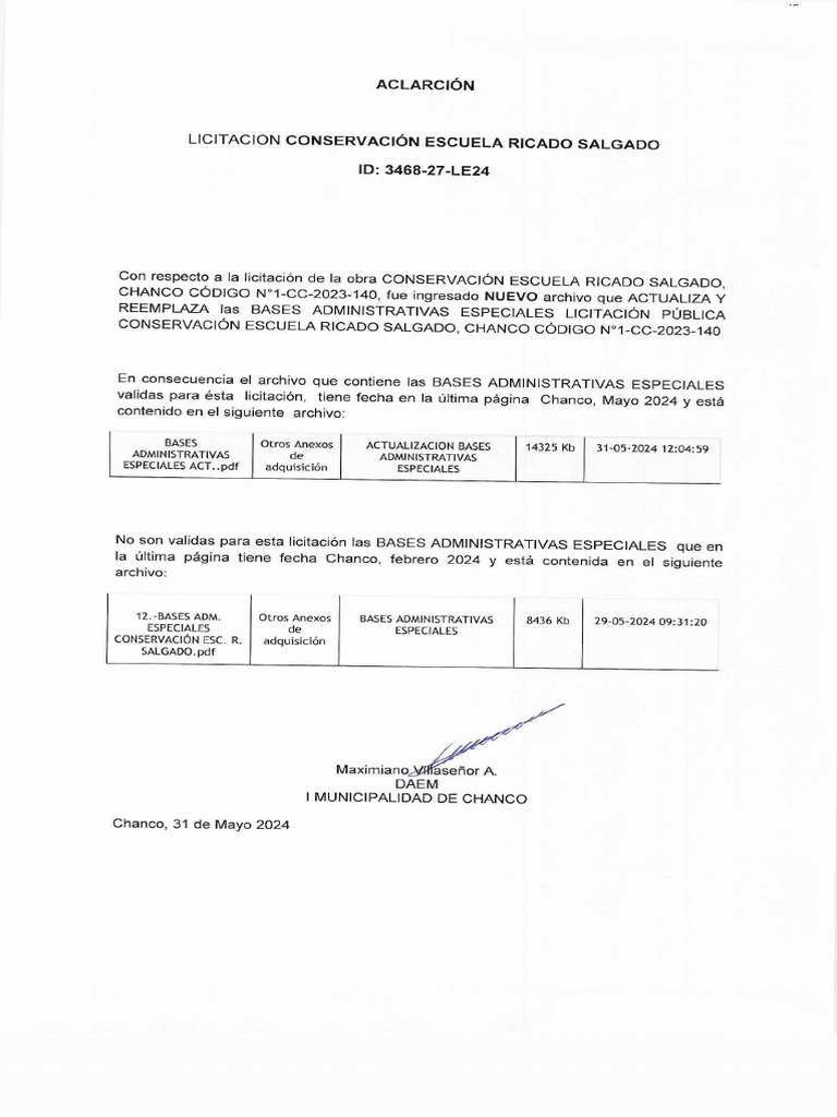 ACLARACION | PDF