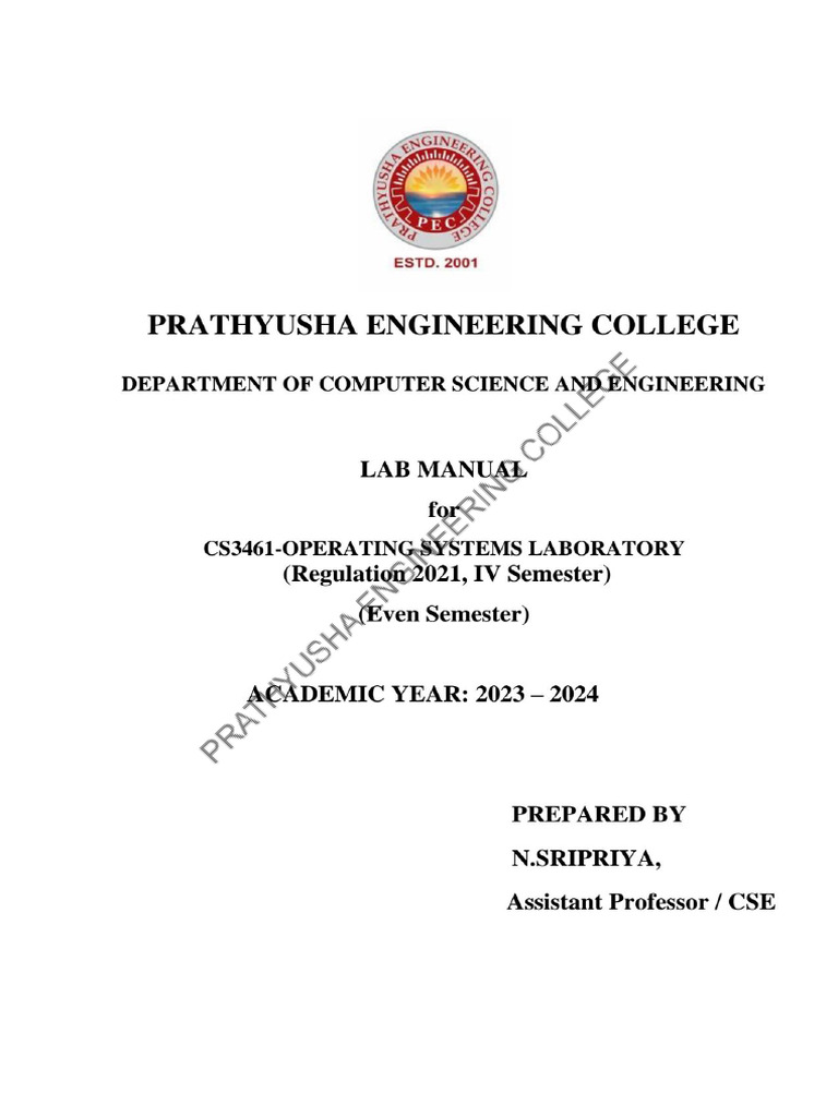 OS Lab Manual Student Copy 121 | PDF