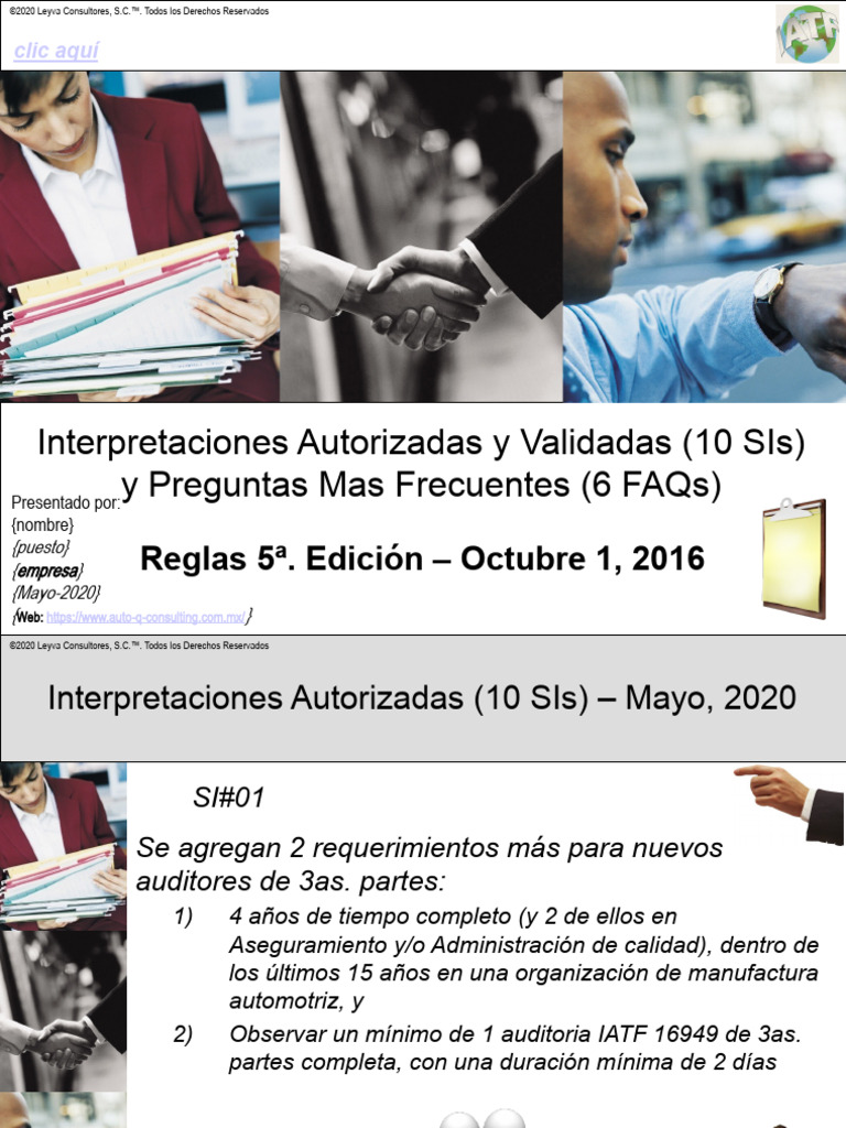 03-P20 2 R5 IATF 16949 2016 SIs y FAQs 2020 | PDF | Auditoría