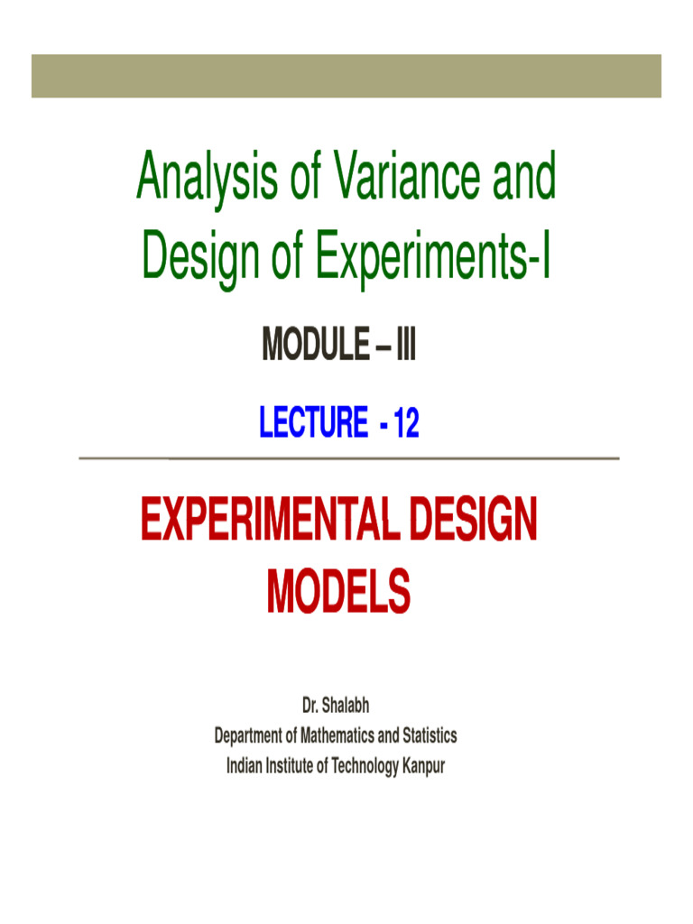 Experimental Design and Their Analysis | PDF | Mean Squared Error | Errors And Residuals