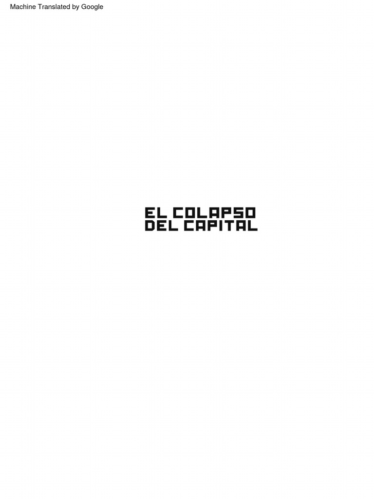 The Collapse of Final Capital | PDF | Capitalism | Marxism