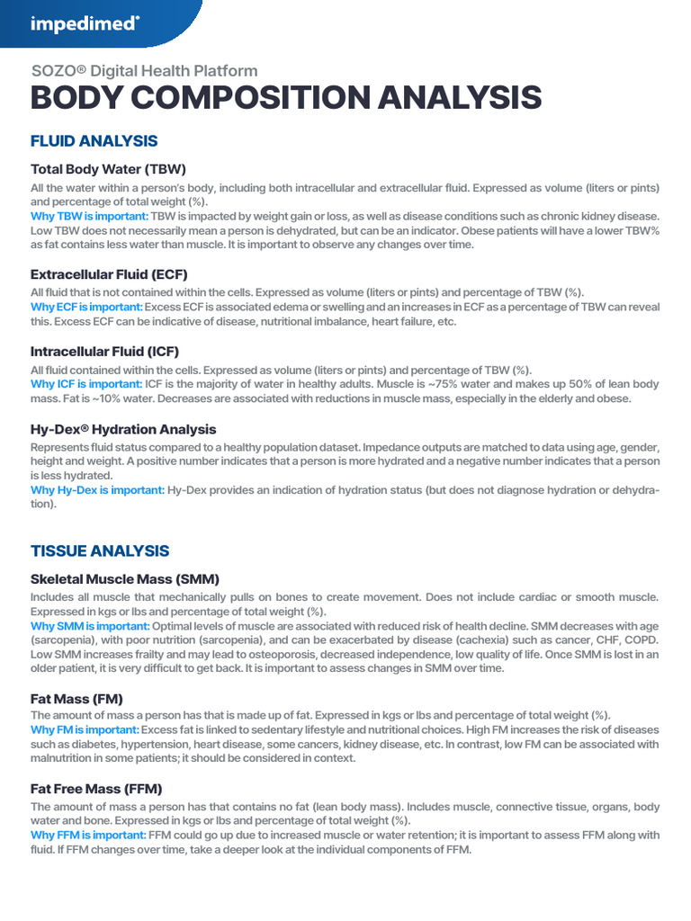 PM 117 OUS Body Composition Reference Ranges Rev E | PDF | Causes Of ...