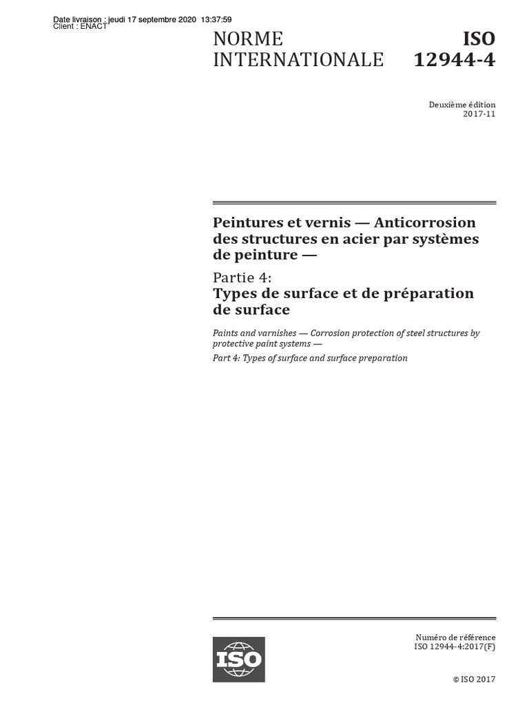Iso 12944-4 2017 | PDF | Substances chimiques | Matériaux