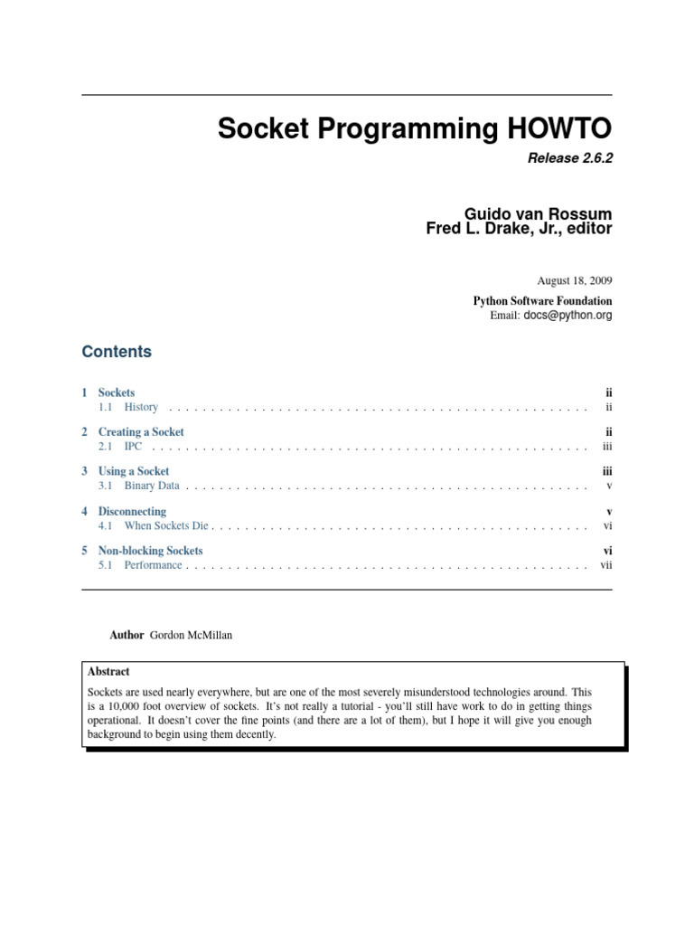 Howto Sockets | PDF | Network Socket | Port (Computer Networking)