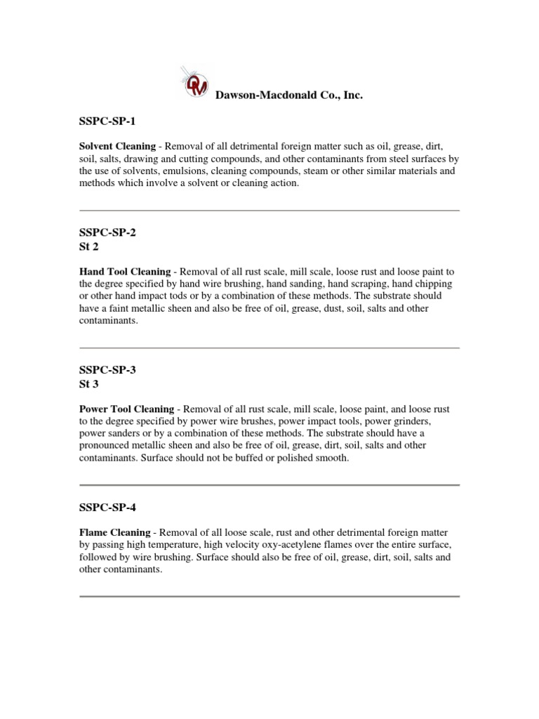 Surface Preparation Guide | PDF