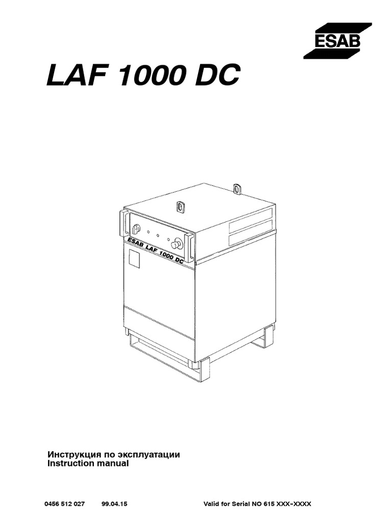 LAF 1000 DC: Èíñòðóêöèÿ ÏÎ Ýêñïëóàòàöèè Instruction Manual | PDF