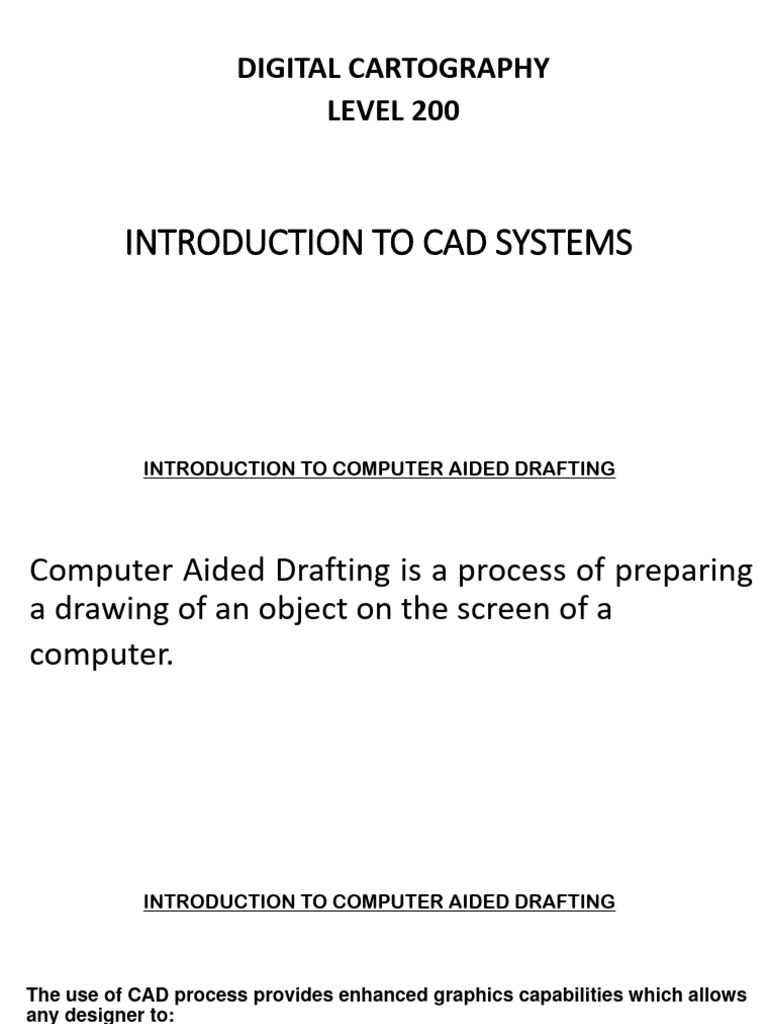 Introduction To Cad Systems Slides | PDF | Computer Aided Design ...
