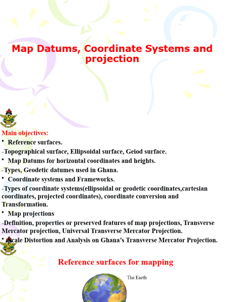 Map Datums - Note | PDF | Latitude | Coordinate System