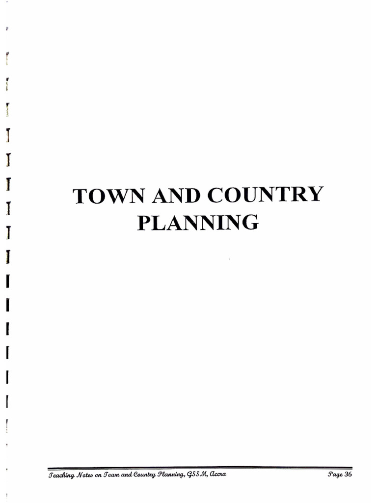Town and Country Planning | PDF