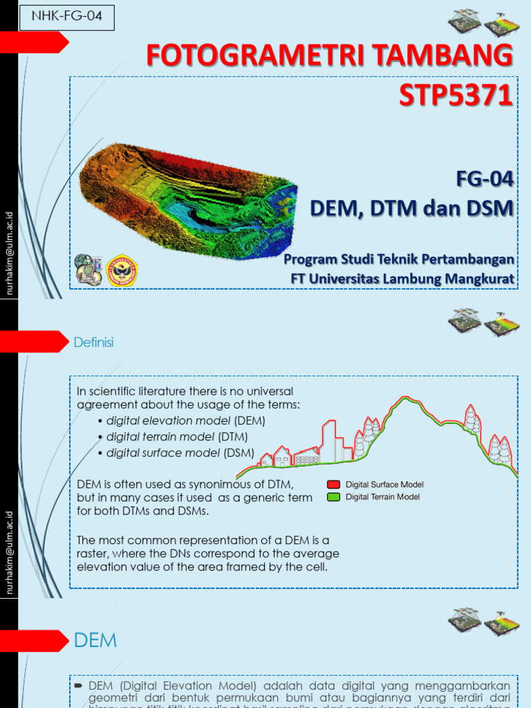 DEM, DTM, DSM: Definisi dan Aplikasi | PDF