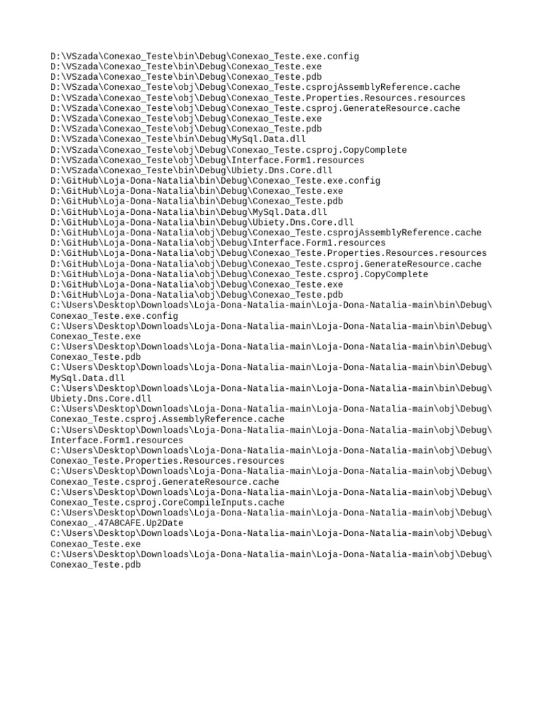 Conexao Teste - csproj.FileListAbsolute | PDF | Arquitetura de ... Conexao Teste - csproj.FileListAbsolute | PDF | Arquitetura de ...
