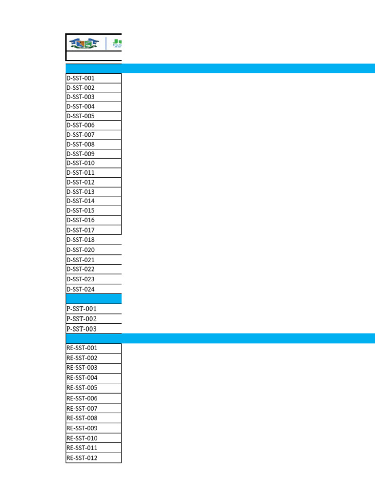 4344 Listado Maestro Documentos Del SG SST Dsst013 | PDF