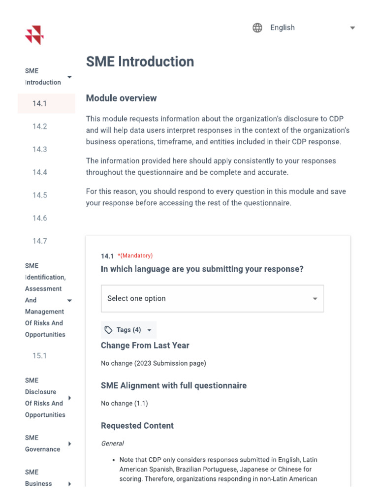 SME Questionnaire 14 | PDF