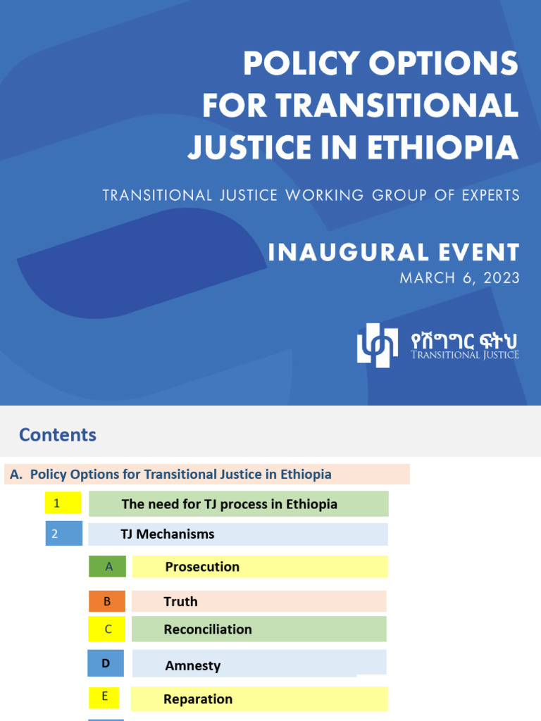 1.3 TJ Policy Options PPT Presentation March 2023 Inaugural Event | PDF | Transitional Justice ...