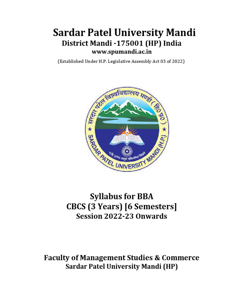 Syllabus BBA | PDF | Demand | Perfect Competition