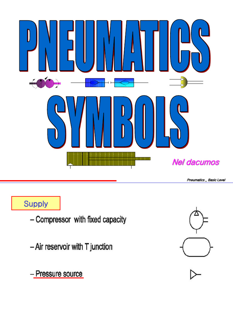 Basic Pneumatic (Symbols) 1 | PDF | Actuator | Valve
