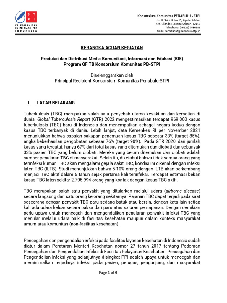 KAK Produksi Dan Distribusi KIE - Tahun 2023 | PDF | Ilmu Sosial | Pengembangan Diri