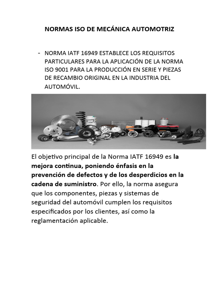 Normas IATF 16949 en Automoción | PDF | Negocios | Tecnología