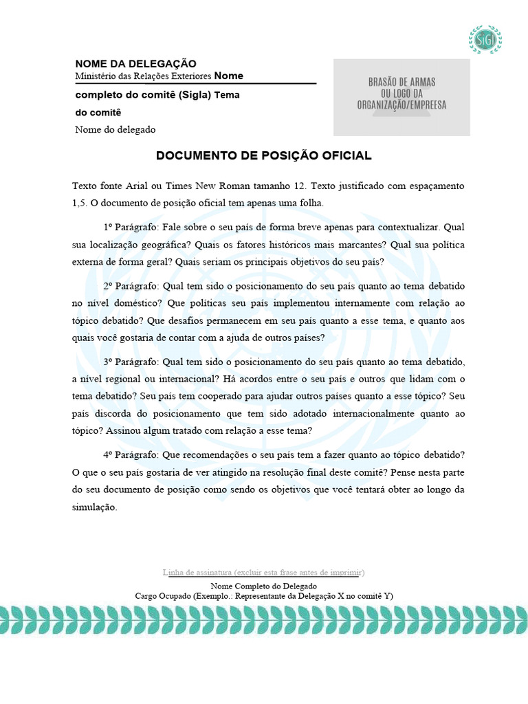 Modelo-Dpo - EDITÁVEL | PDF