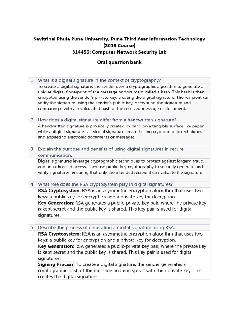 CNSL Oral Question | PDF | Public Key Cryptography | Cryptography