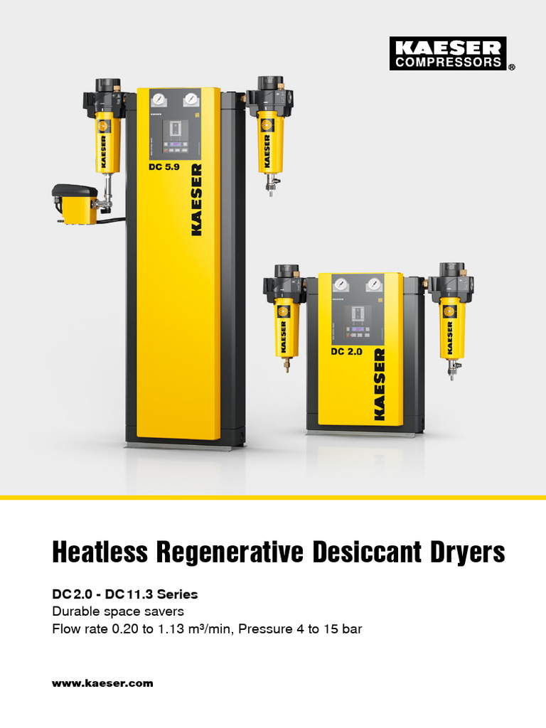 Heatless Regenerative Desiccant Dryers KAESER DC Series | PDF | Valve ...