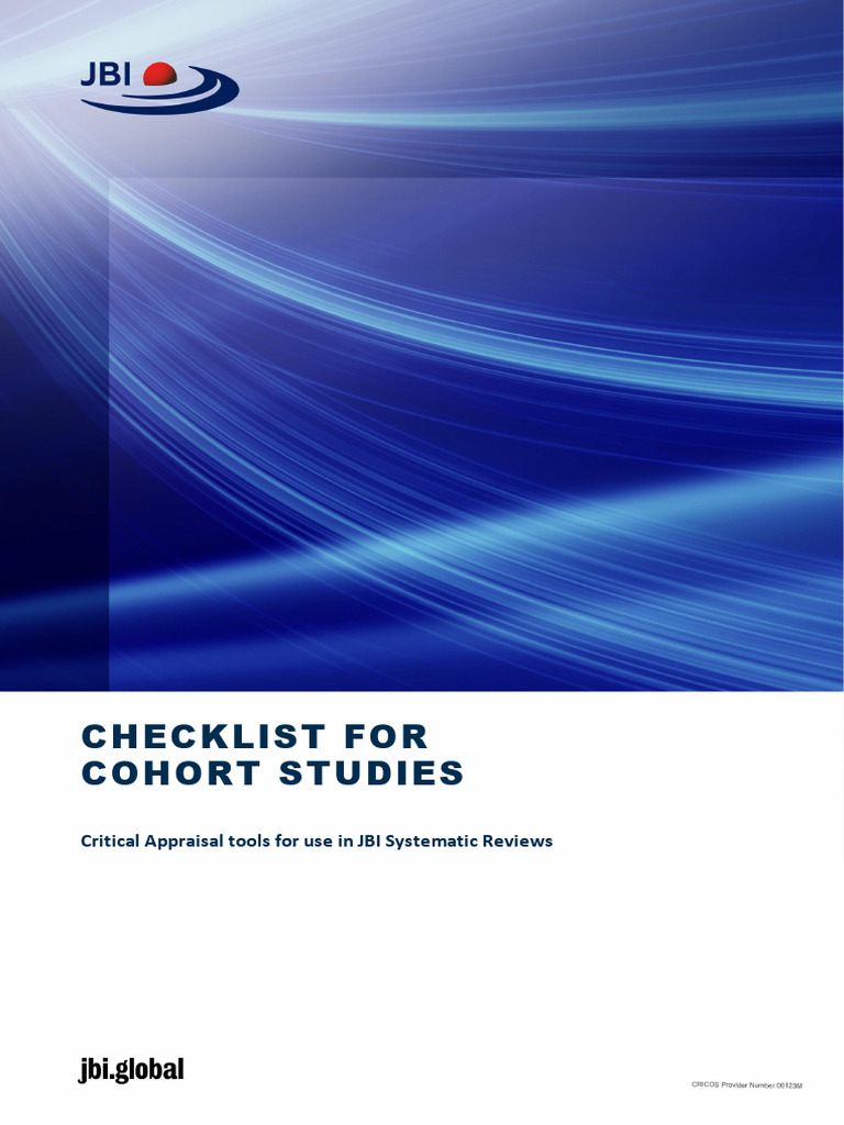 JBI Coorte | PDF | Systematic Review | Confounding